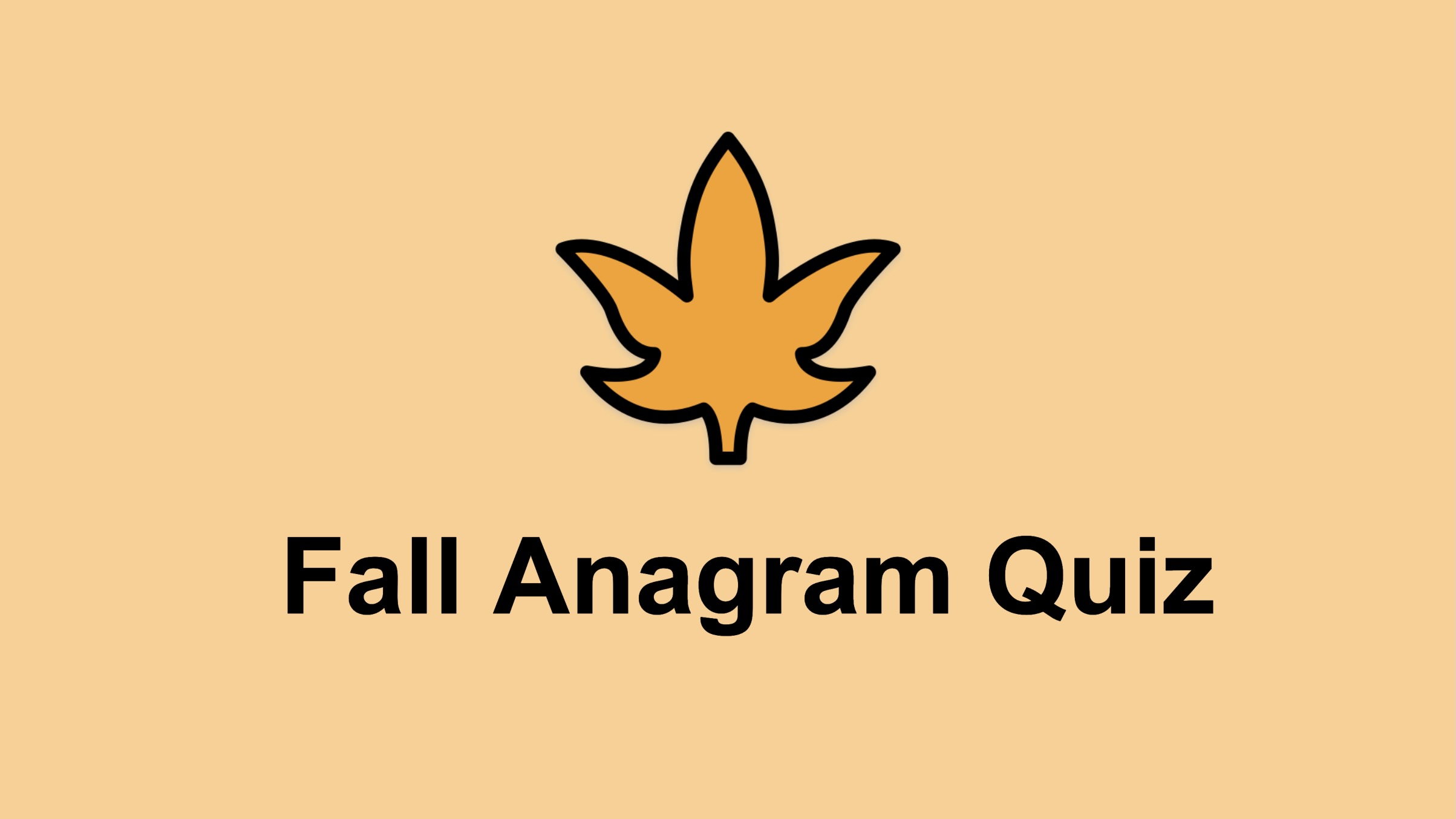Fall Anagram Quiz - Word Checker