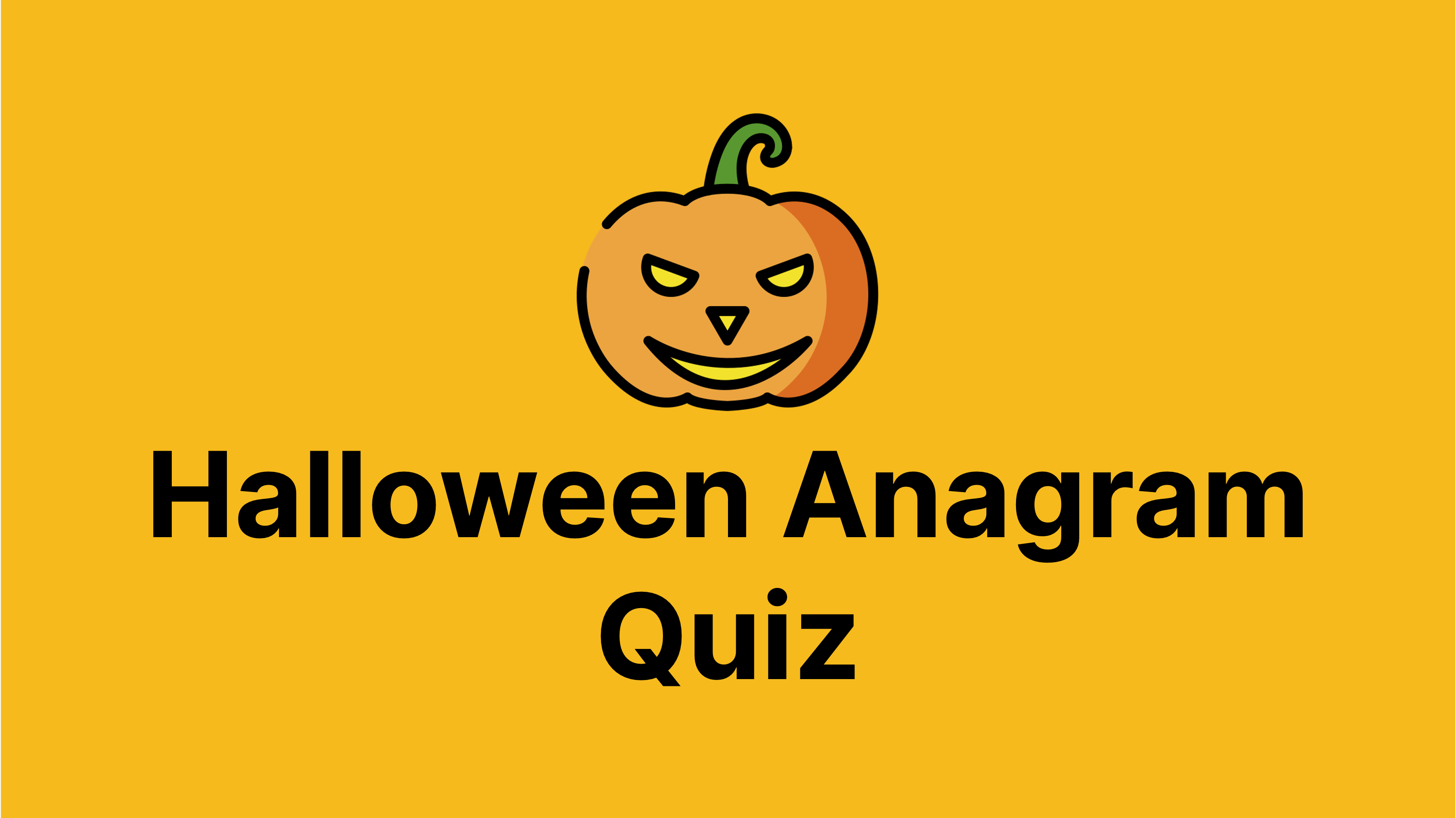 Halloween Anagram Quiz With Printable Worksheet - Word Checker