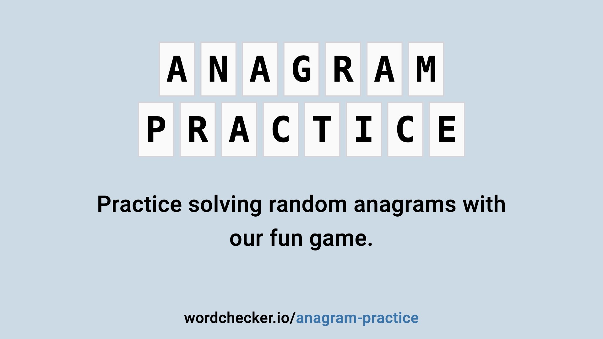 Anagram Practice Game - Word Checker